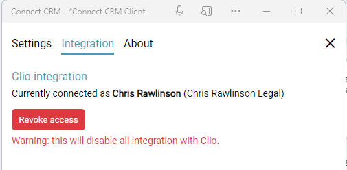 Clio Integration | ~.UcClient.~ CRM